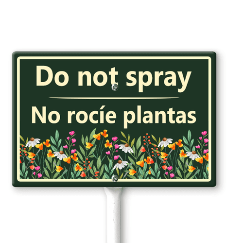 Ymaotrade Do Not Spray - No Rocíe Plantas Yard Sign with Stakes 12×8in ...