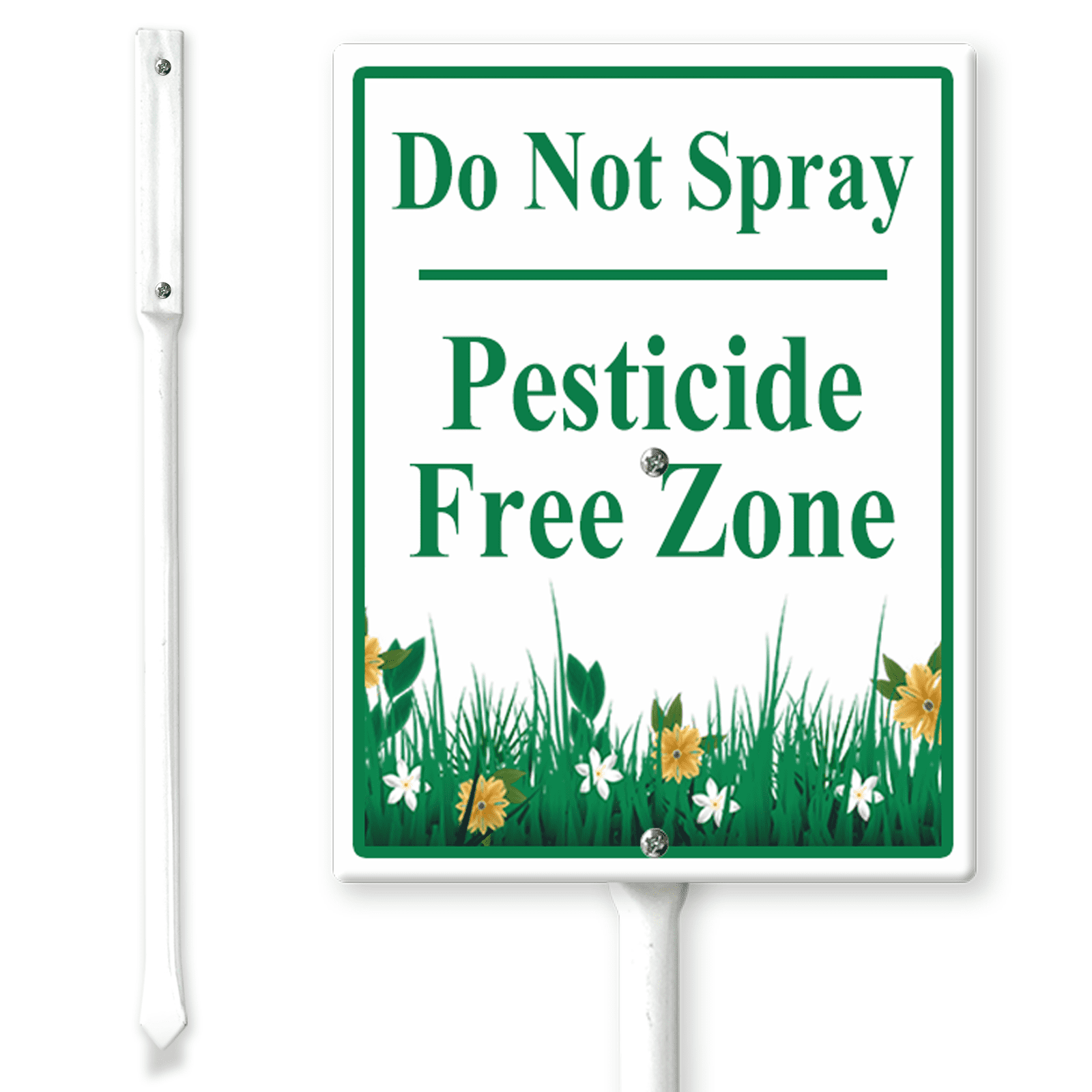 Ymaotrade Do Not Spray Yard Sign with Stakes 4.6×6in, No Spray Sign ...