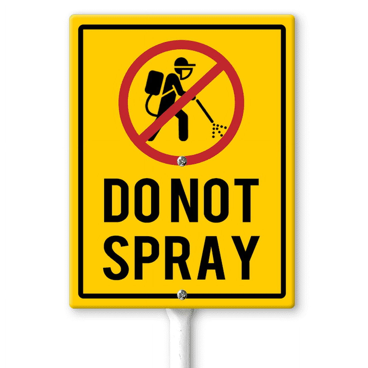 Ymaotrade Do Not Spray Yard Sign with Stakes 7×8.8in, Sturdy Aluminum ...