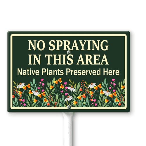 Ymaotrade No Spraying In This Area, Native Plants Preserved Here Yard ...