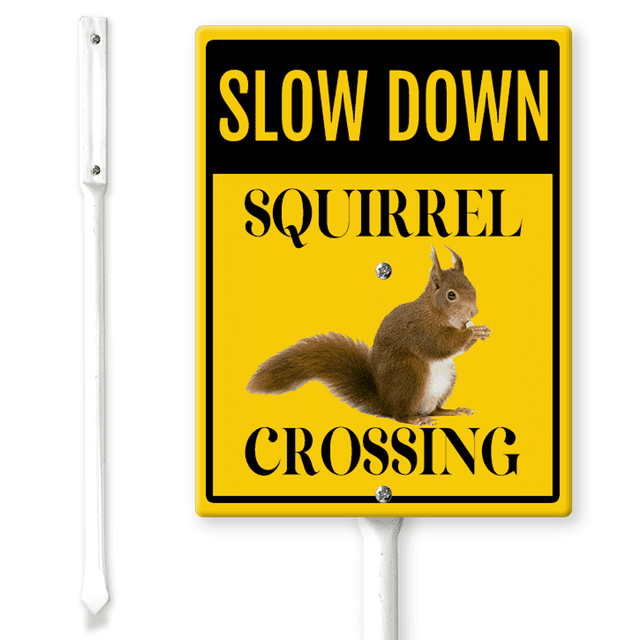 Ymaotrade Squirrel Crossing XING Yard Sign with Stakes 4.6in×6in ...
