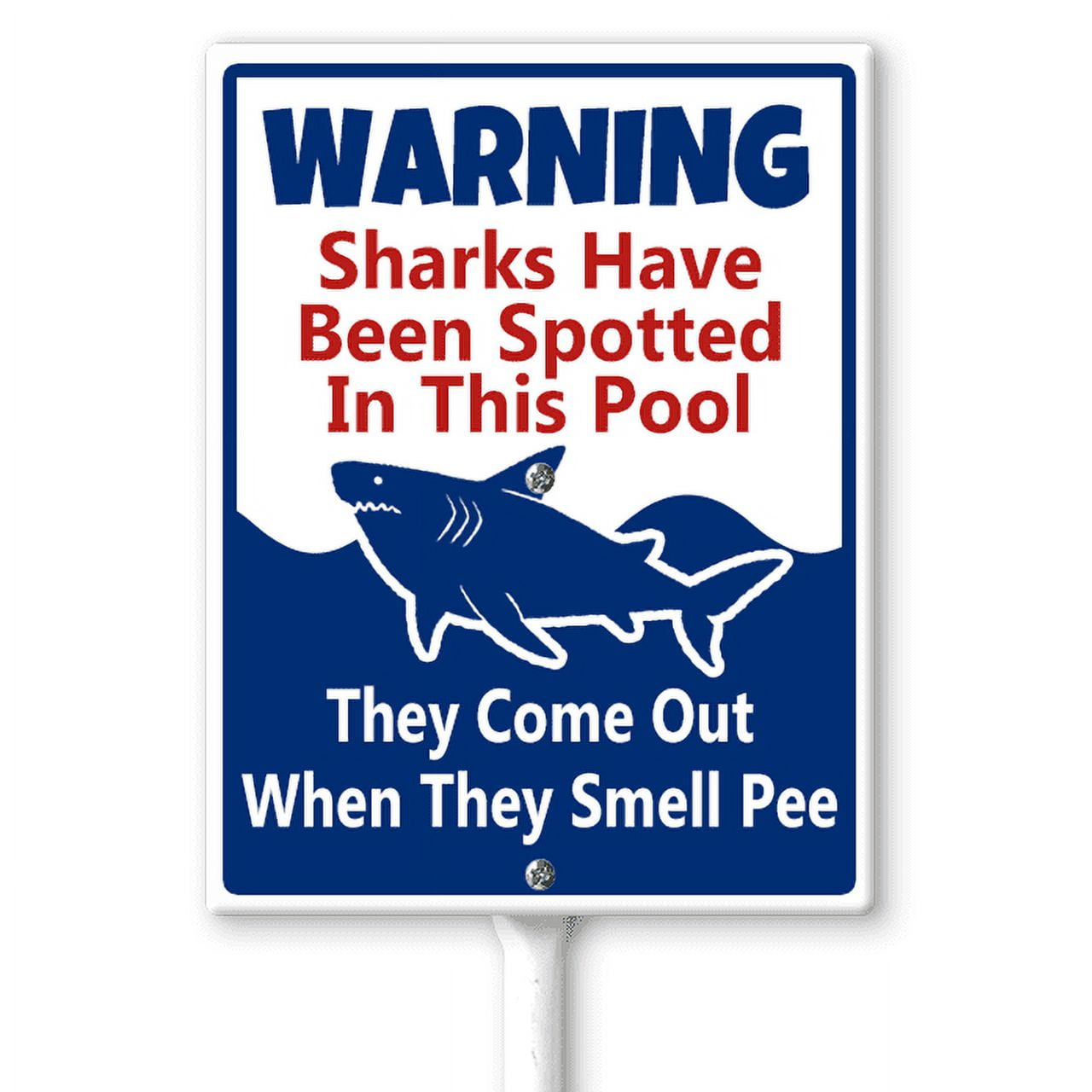 Ymaotrade Swimming Pool Sign, Sharks Have Been Spotted in This Pool ...