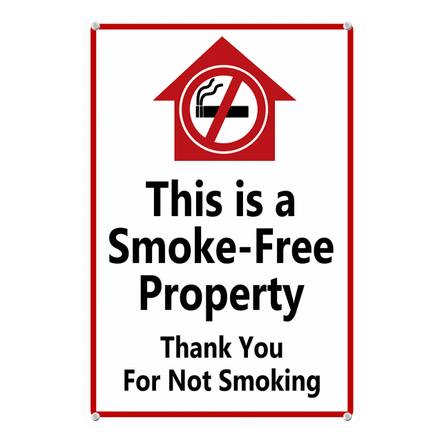 Ymaotrade This Is A Smoke-Free Property Yard Aluminum Signs 8×12in ...