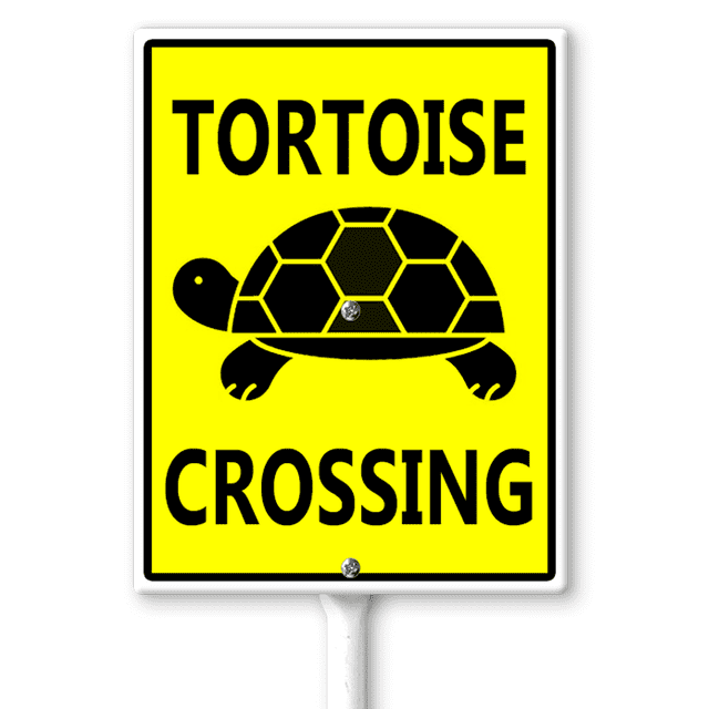 Ymaotrade Tortoise Crossing Yard Sign with Stakes 8in×12in, Sturdy ...
