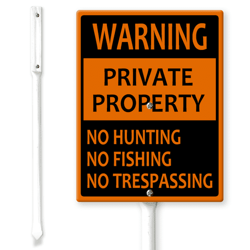 Ymaotrade No Trespassing Private Property No Hunting Yard Sign with ...