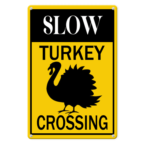 Ymaotrade Turkey Crossing Aluminium Sign 8×12in, Sturdy Aluminum Wall ...