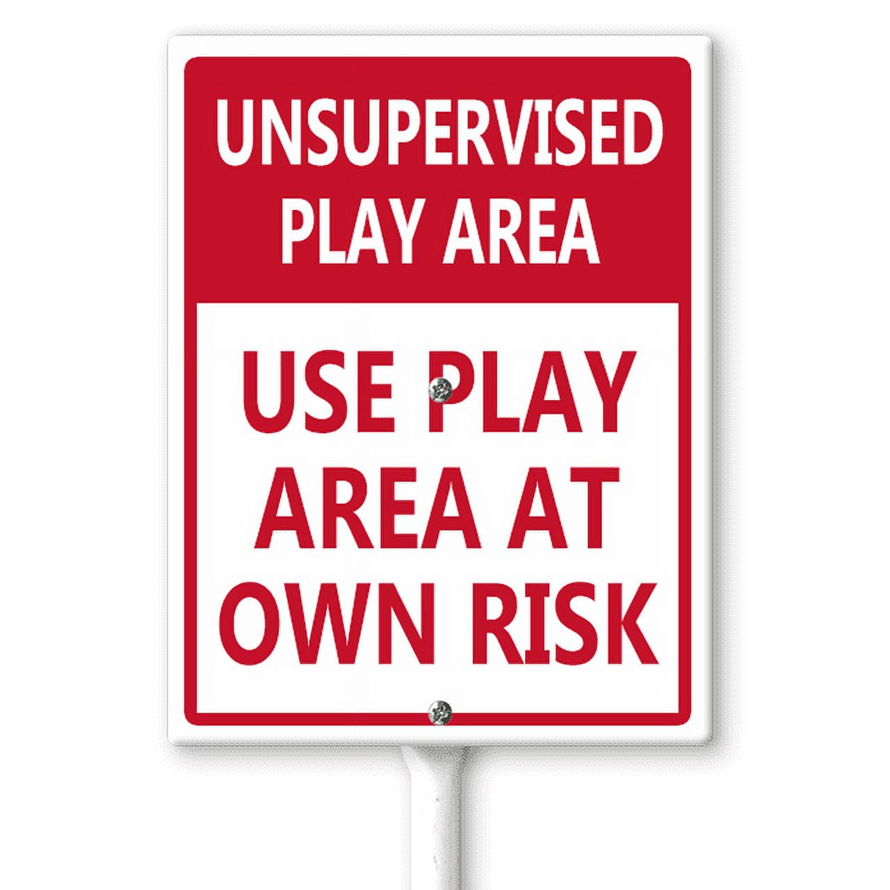 Ymaotrade Unsupervised Play Area Use Play Area At Own Risk Yard Sign ...