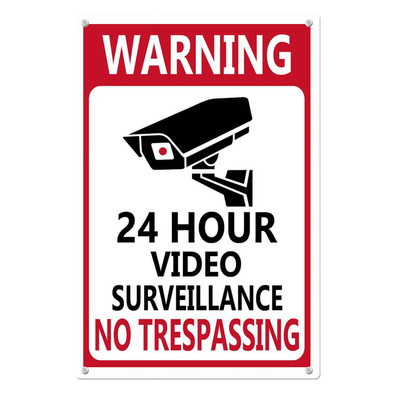 Ymaotrade Video Surveillance Sign No Trespassing Reflective Aluminium ...