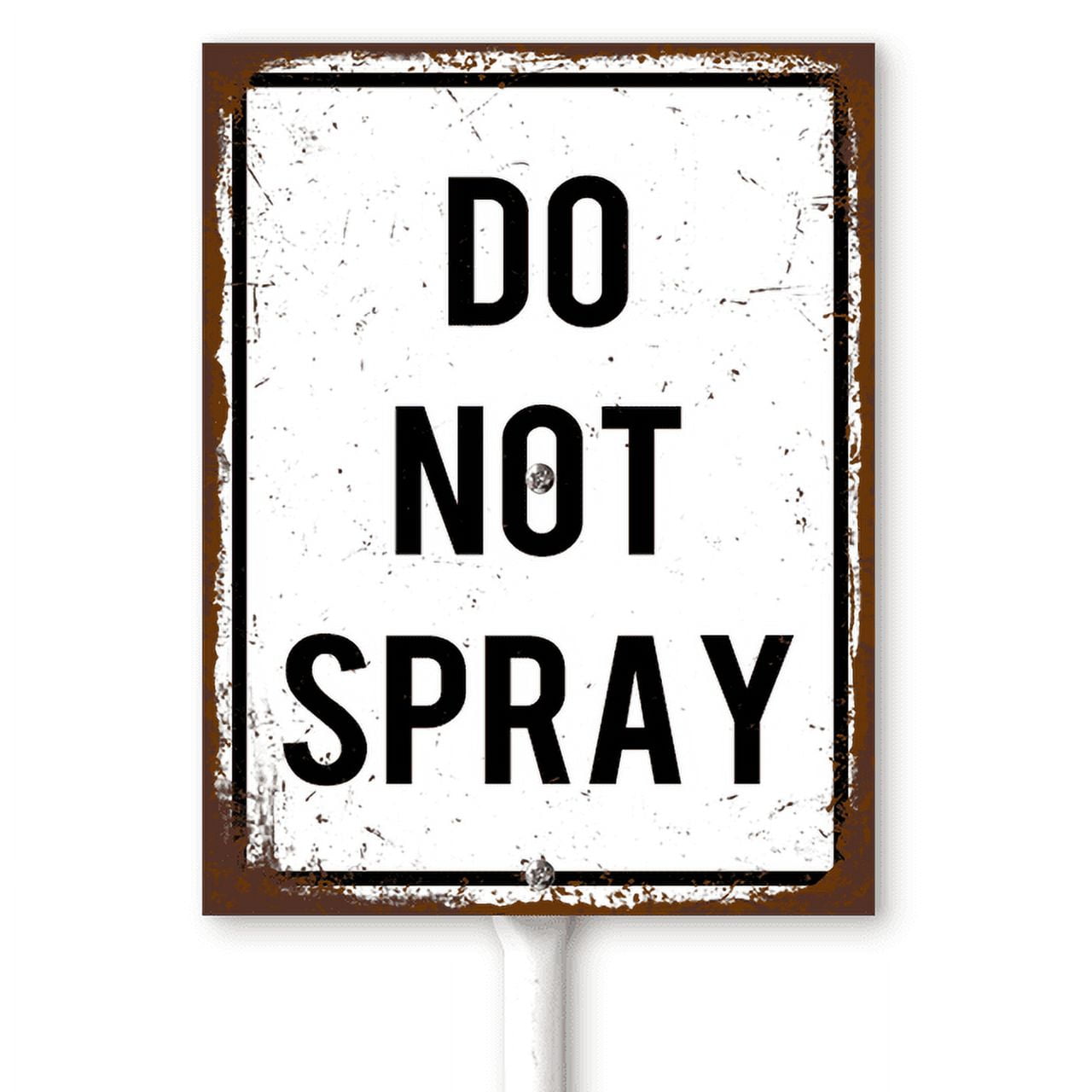 Ymaotrade Vintage Do Not Spray Yard Sign with Stakes 4.6×6in, Sturdy ...
