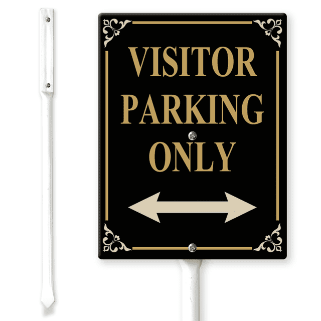 Ymaotrade Visitor Parking Only Sign With Bidirectional Arrow Yard Sign ...