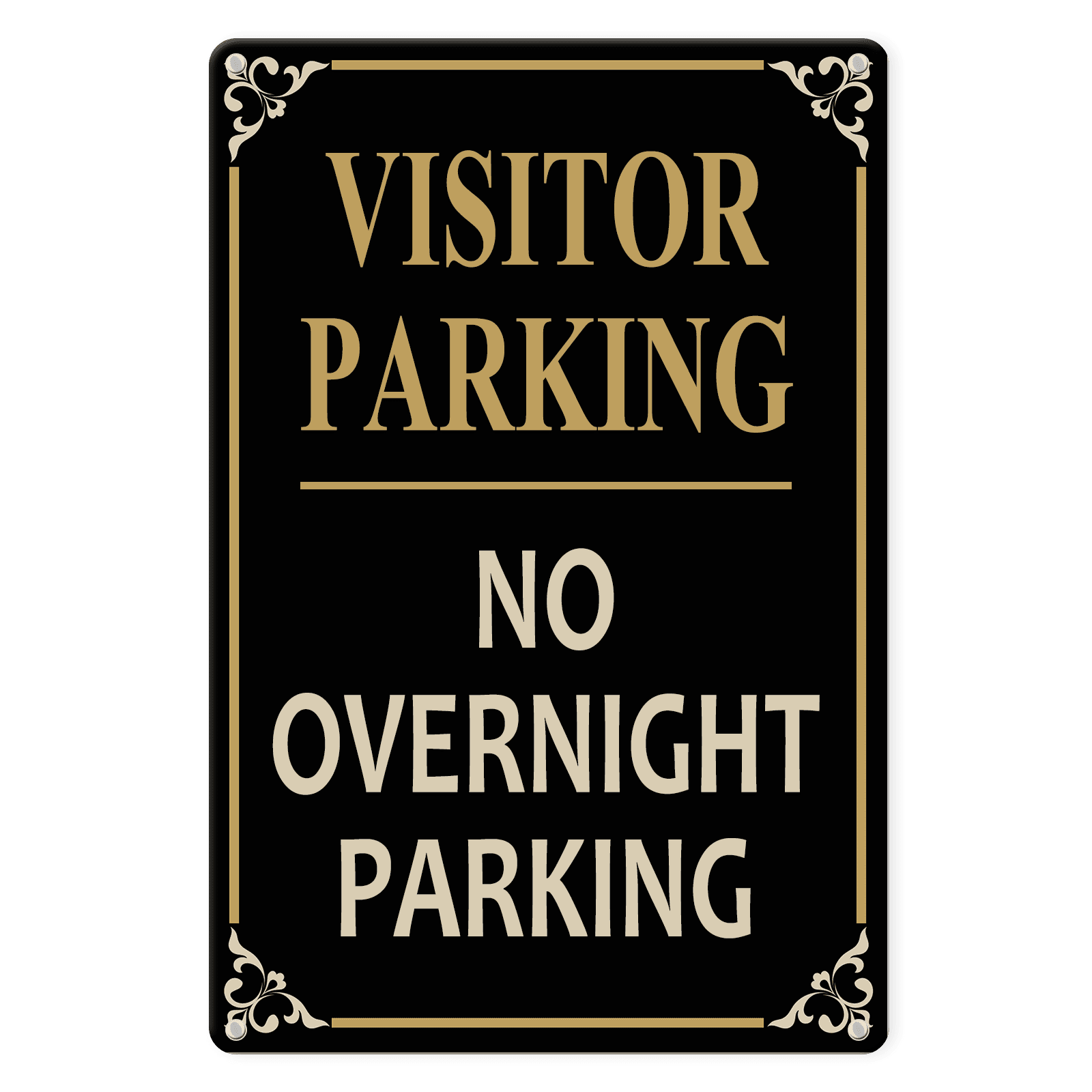 Ymaotrade Visitor Parking - No Overnight Parking Aluminium Sign 8×12in ...