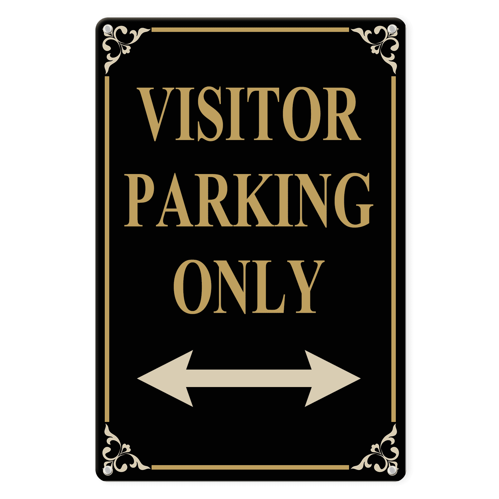 Ymaotrade Visitor Parking Only Sign With Bidirectional Arrow Aluminium ...