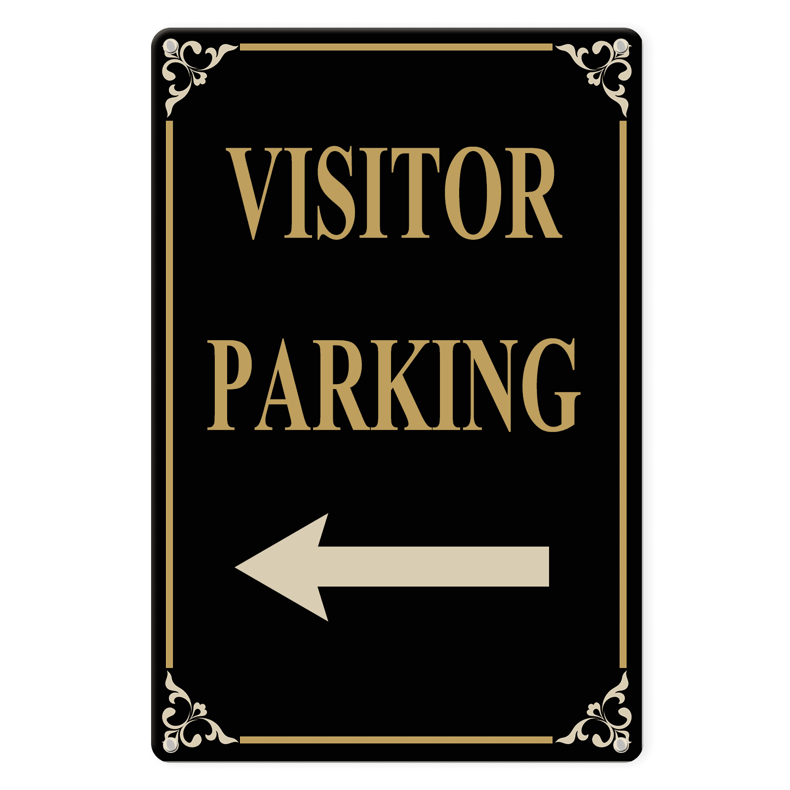 Ymaotrade "Visitor Parking" Sign with Left Arrow Aluminium Sign 5×8in ...
