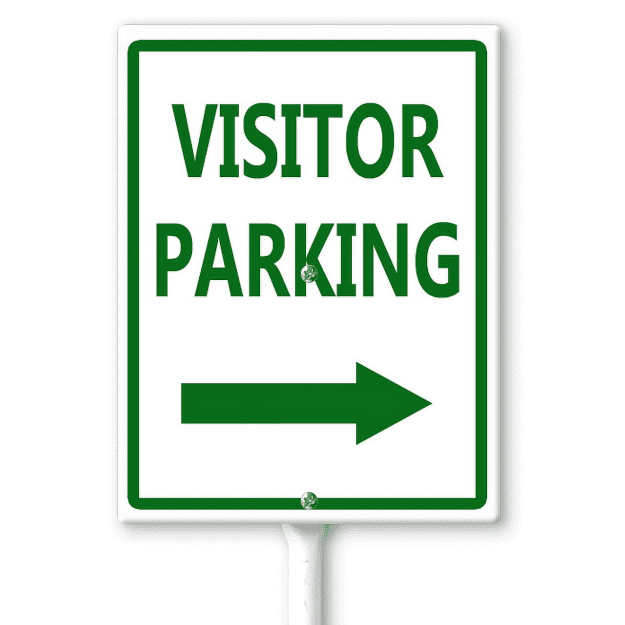 Ymaotrade "Visitor Parking" Sign with Right Arrow Yard Sign with Stakes ...