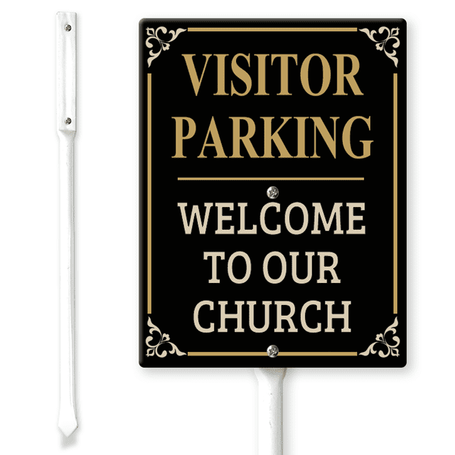 Ymaotrade Visitor Parking - Welcome To Our Church Yard Sign with Stakes ...