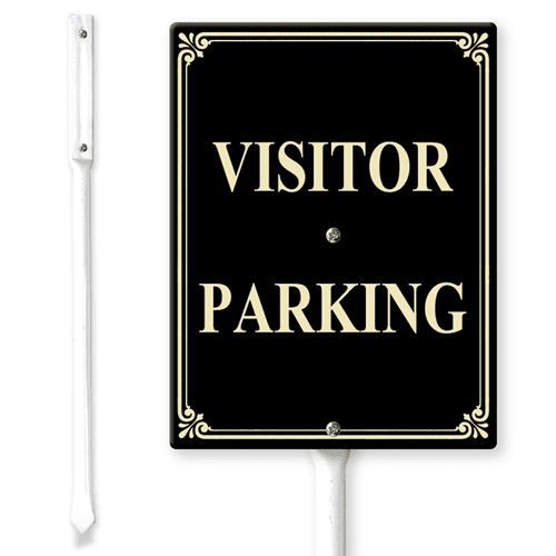 Ymaotrade Visitor Parking Yard Sign with Stakes 8×12in, Sturdy Aluminum ...