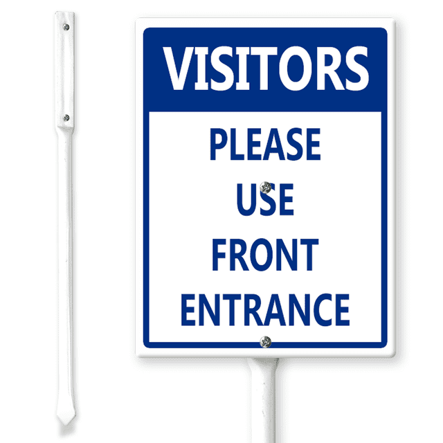 Ymaotrade Visitors Please Use Front Entrance Security Yard Sign with ...