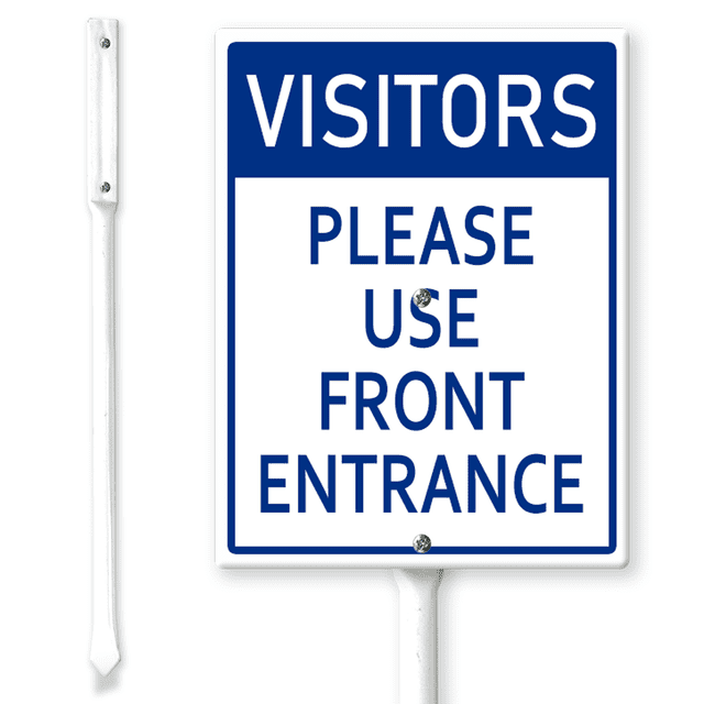 Ymaotrade Visitors - Please Use Front Entrance Yard Sign with Stakes 4. ...