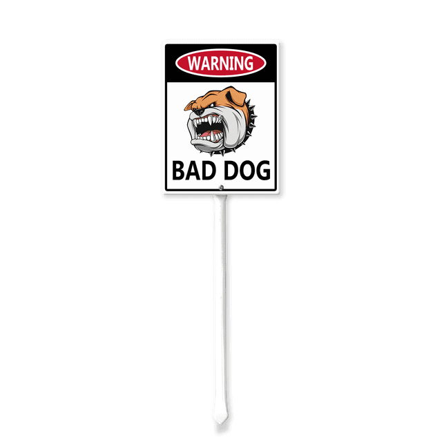 Ymaotrade Warning - Bad Dog Signs for Yard with Stake, Sturdy Aluminum ...