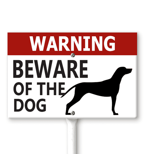 Ymaotrade Warning, Beware of the Dog Sign for Yard with Stake 12×8in ...