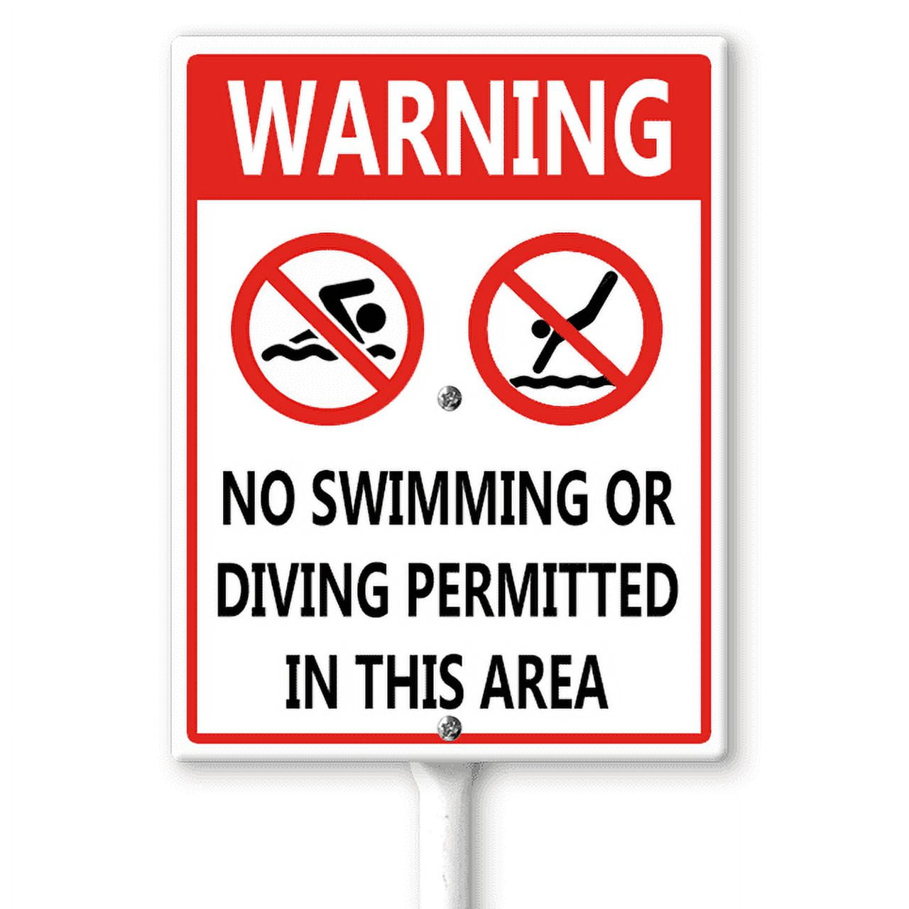 Ymaotrade Warning - No Swimming Or Diving Permitted In This Area Yard ...