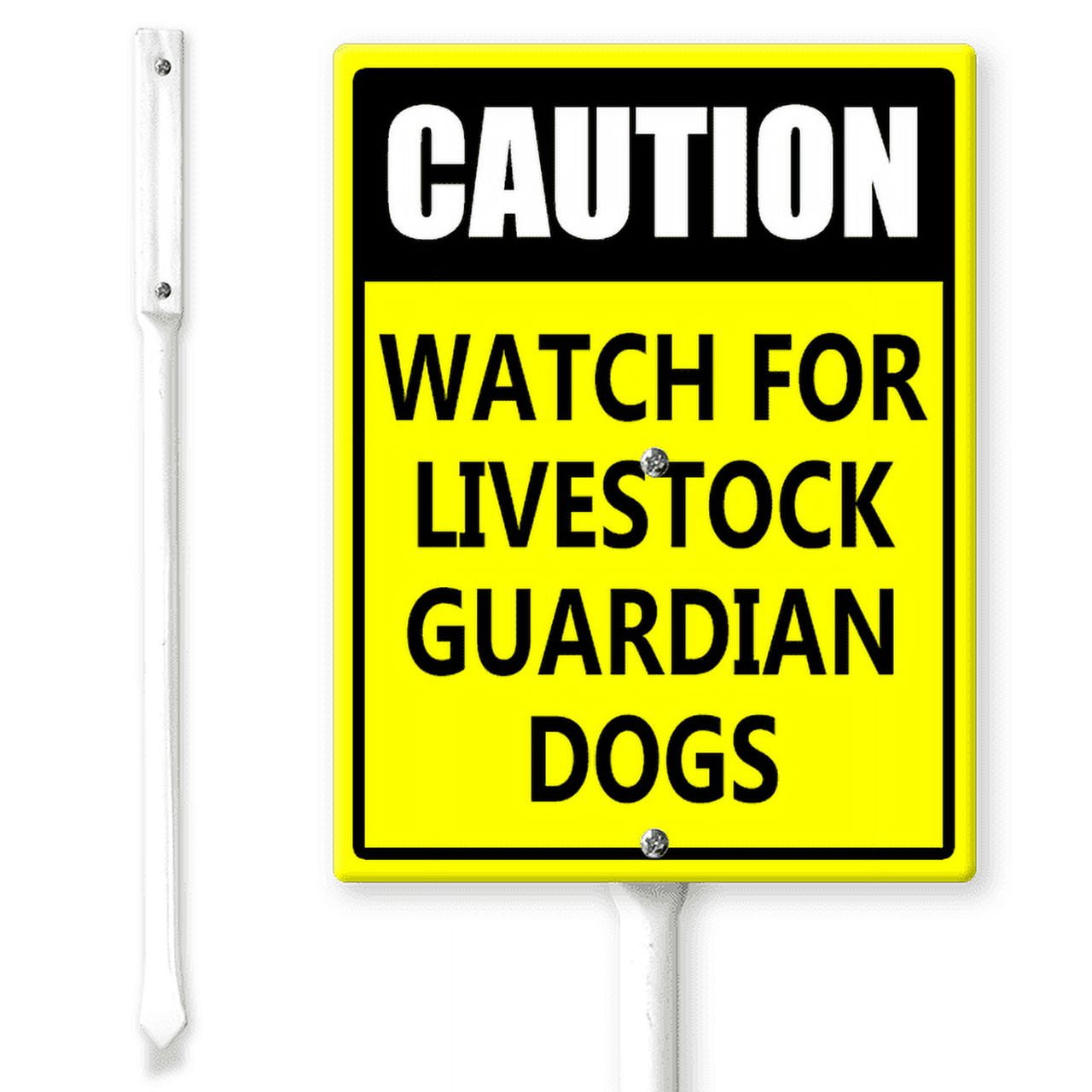 Ymaotrade Watch For Livestock Guardian Dogs Yard Sign with Stakes 4.6× ...