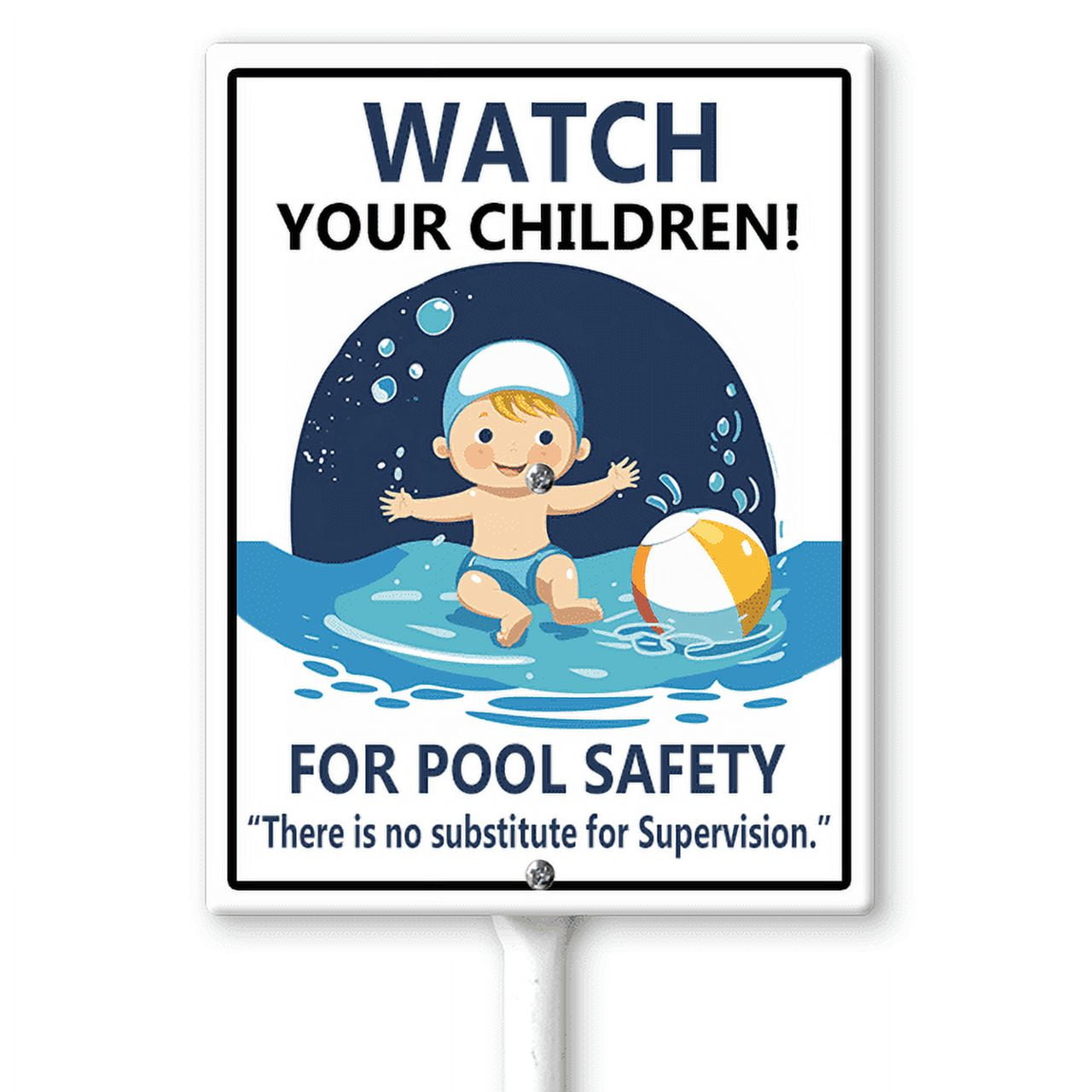 Ymaotrade Watch Your Children, Swimming Pools Yard Sign with Stakes 4 ...