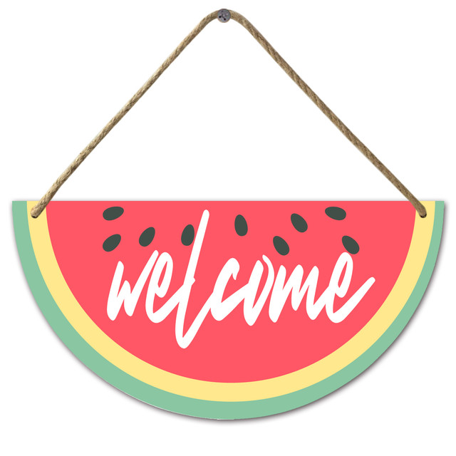 Ymaotrade Watermelon Hanging Sign Summer Watermelon Welcome Door Hanger ...