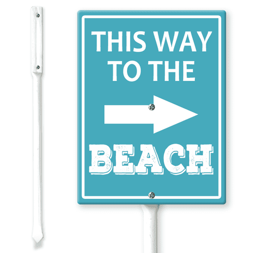 Ymaotrade This Way To The Beach (Right Arrow) Yard Sign with Stakes 4.6 ...