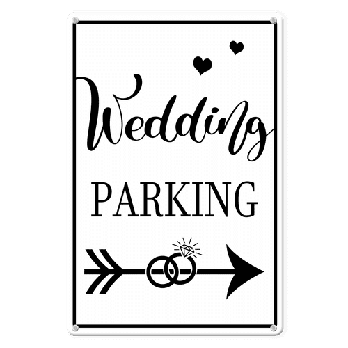 Ymaotrade Wedding Parking Right Arrow Aluminium Sign 8×12in, Sturdy ...