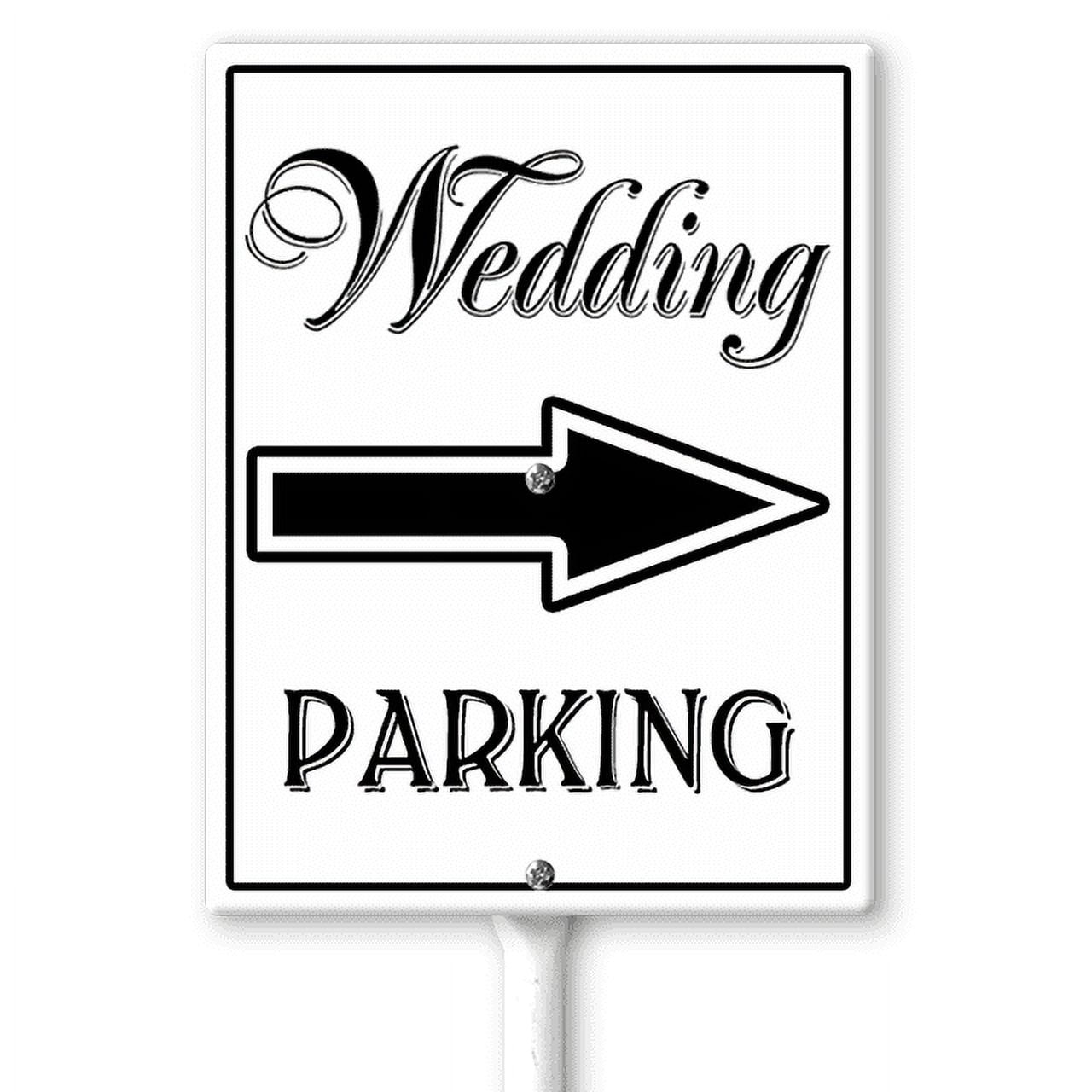 Ymaotrade Wedding Parking Right Arrow Yard Sign with Stakes 7in×8.8in ...