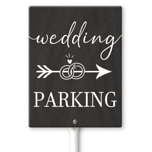 Ymaotrade Wedding Parking This Way Right Arrow Yard Sign with Stakes 7× ...
