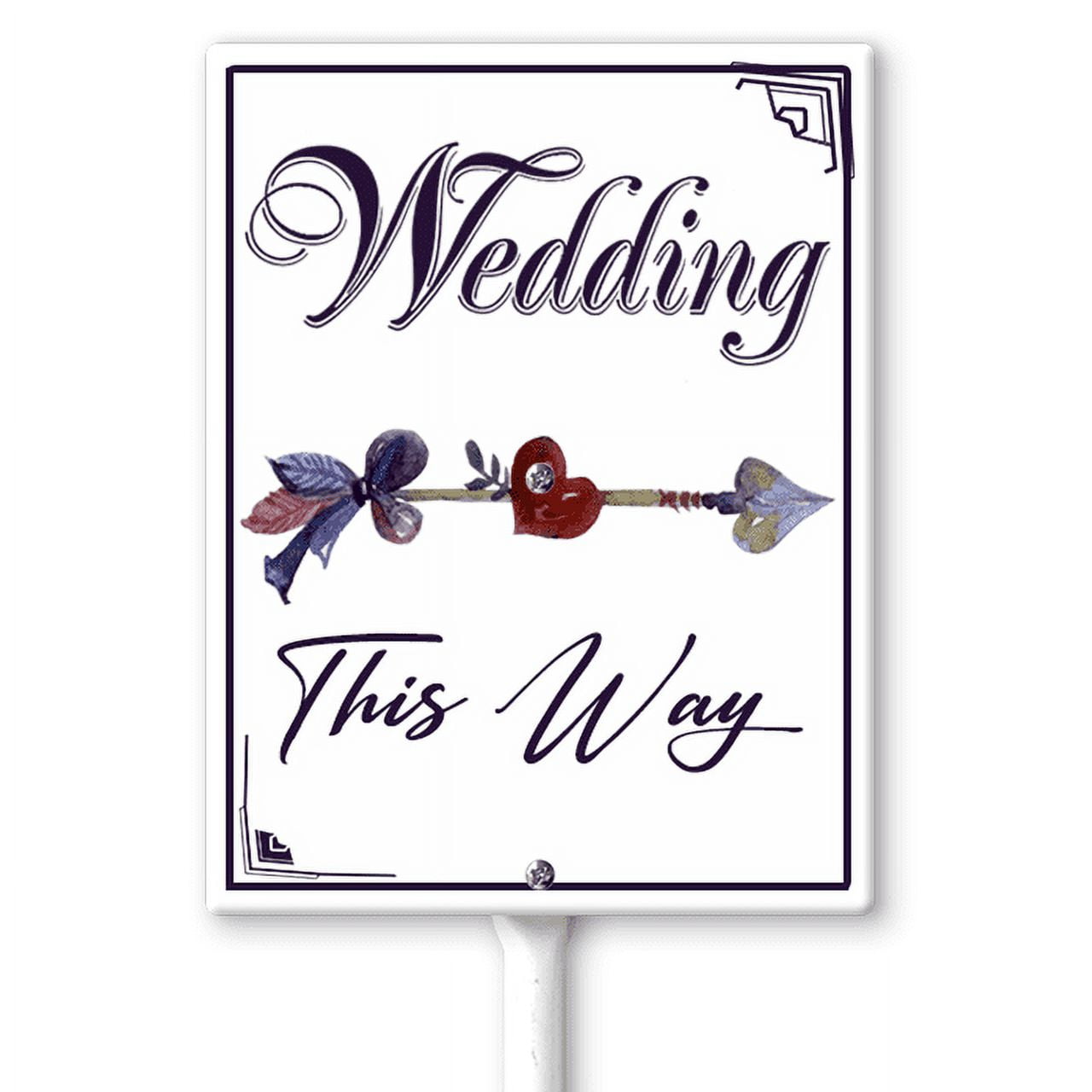 Ymaotrade Wedding This Way Right Arrow Purple Yard Sign with Stakes 4 ...