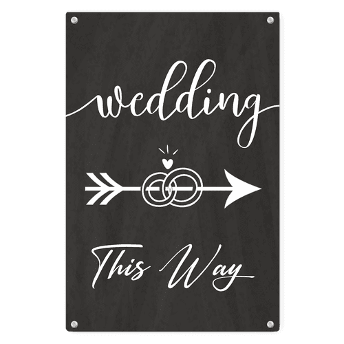 Ymaotrade Wedding This Way Right Arrow Aluminium Sign 5×8in, Sturdy ...