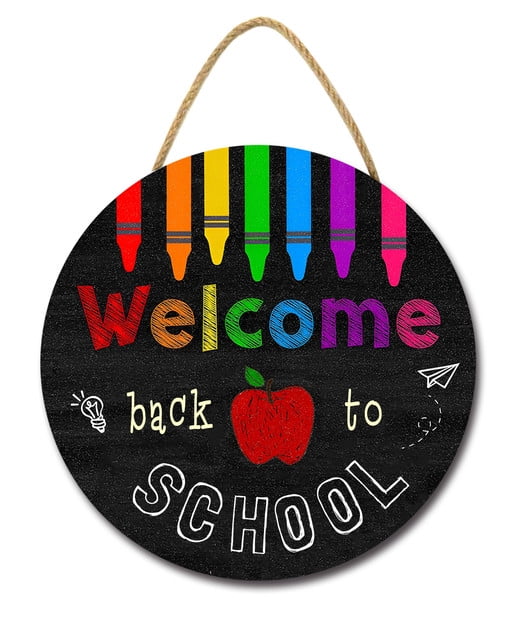 Ymaotrade Welcome Back to School Door Sign Decorations for Classroom ...