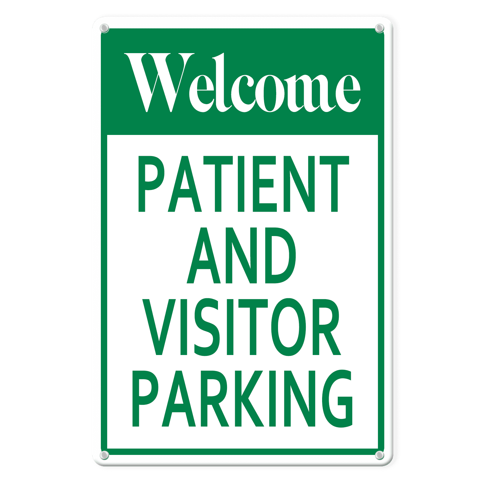 Ymaotrade Welcome - Patient And Visitor Parking Aluminium Sign 5×8in ...