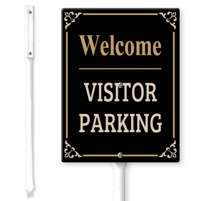 Ymaotrade Welcome - Visitor Parking Yard Sign with Stakes 4.6×6in ...