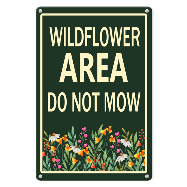 Ymaotrade Wildflower Area Do Not Mow Aluminium/metal Sign 8×12in ...