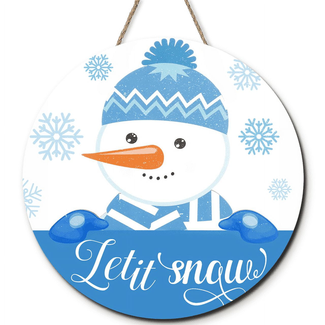 Ymaotrade Winter Welcome Door Sign Snowman Winter Decorations Let It ...