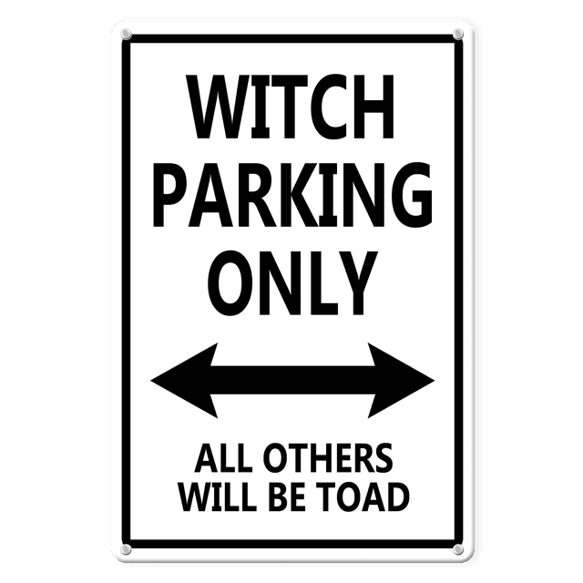 Ymaotrade Witch Parking Only All Others Will Be Toad Aluminium/Metal ...