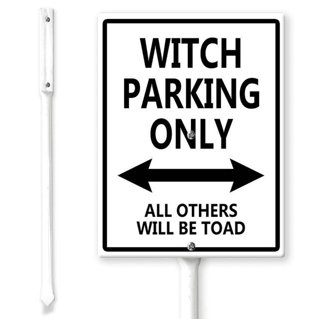 Ymaotrade Witch Parking Only All Others Will Be Toad Yard Sign with ...