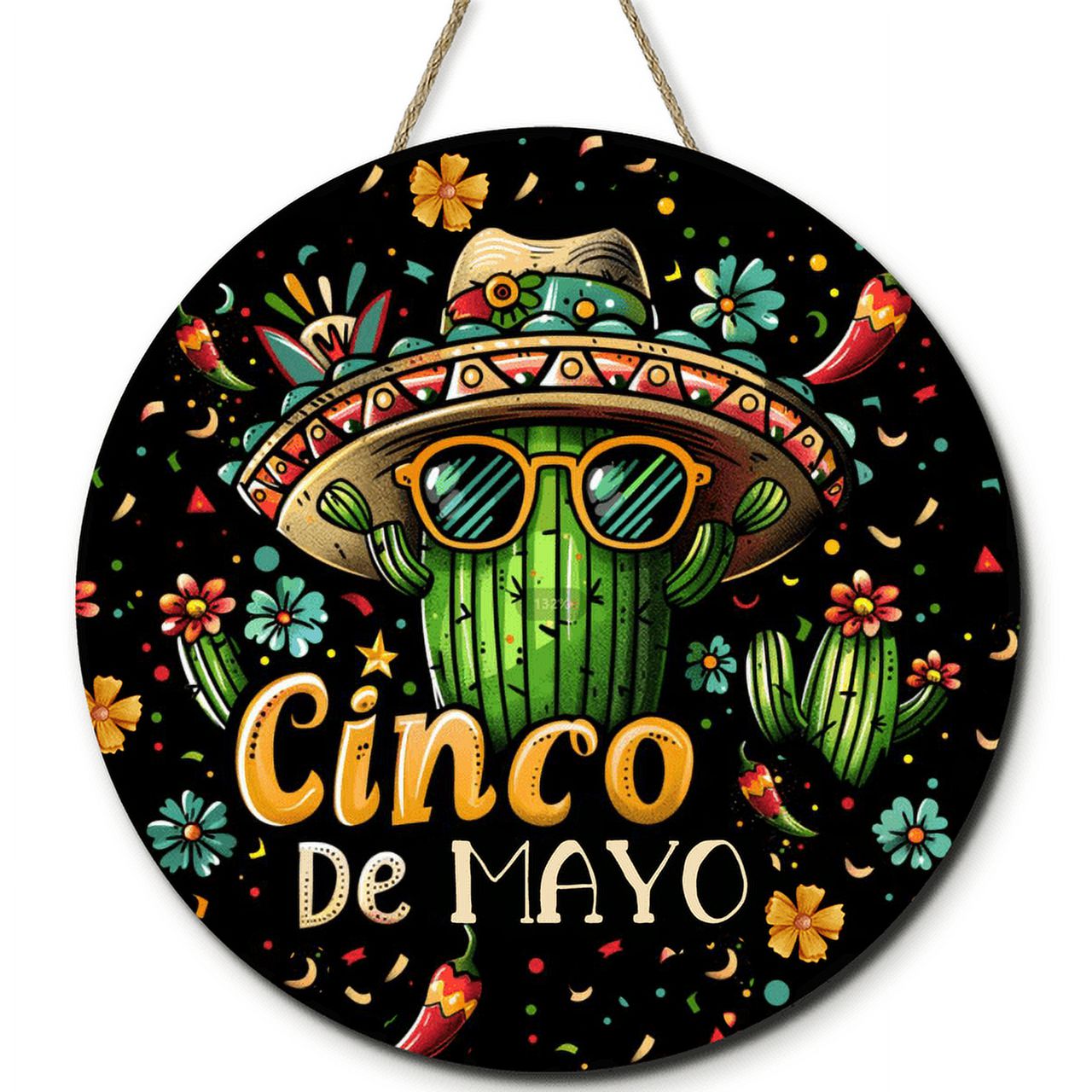 Ymaotrade Wooden Cinco de Mayo Sombrero Guitar Cactus Wooden Welcome ...