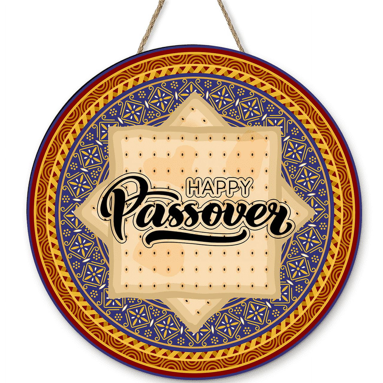 Ymaotrade Wooden Happy Passover Signs Door Decoration, Passover Seder ...