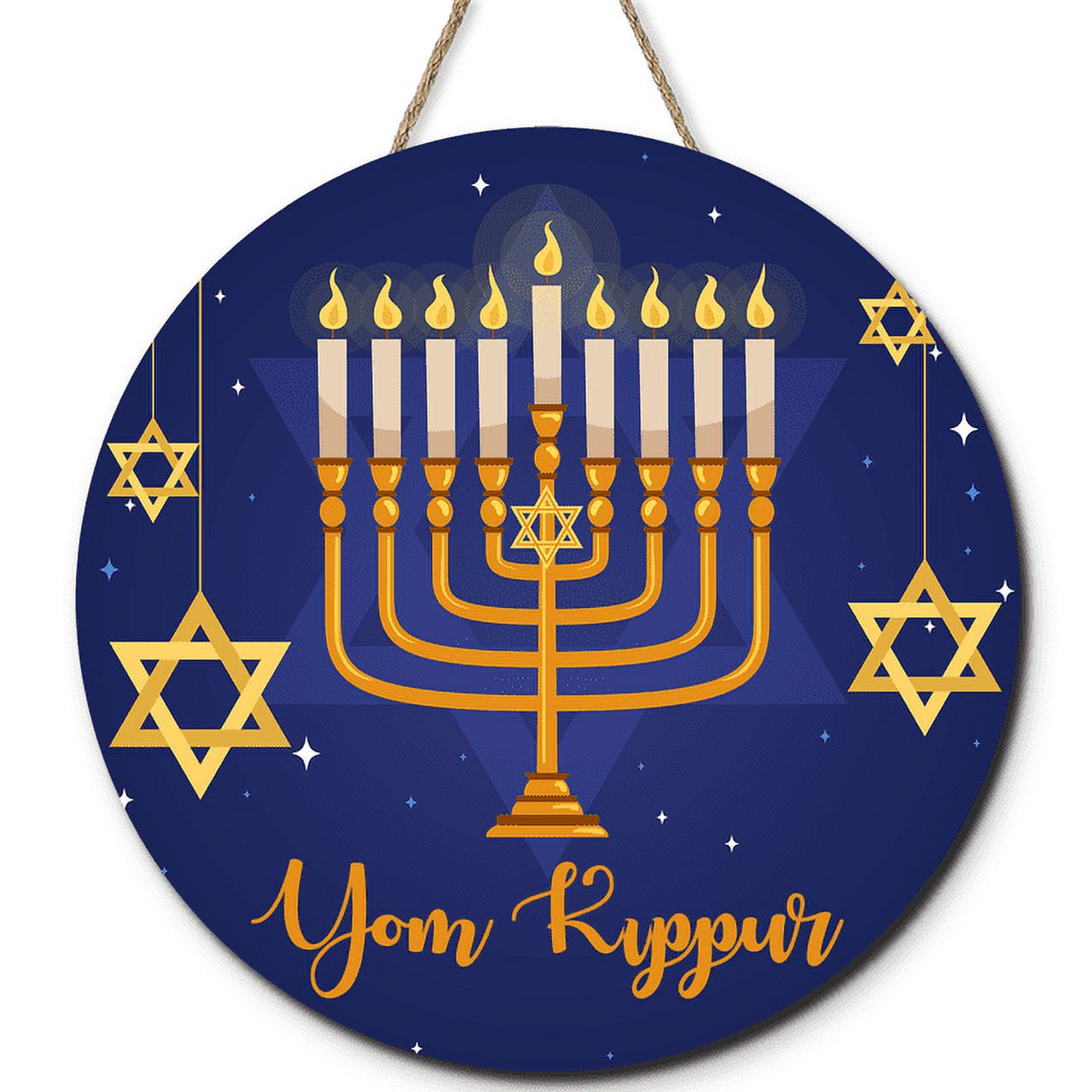 Ymaotrade Wooden Happy Yom Kippur Porch Front Door Indoor Outdoor ...
