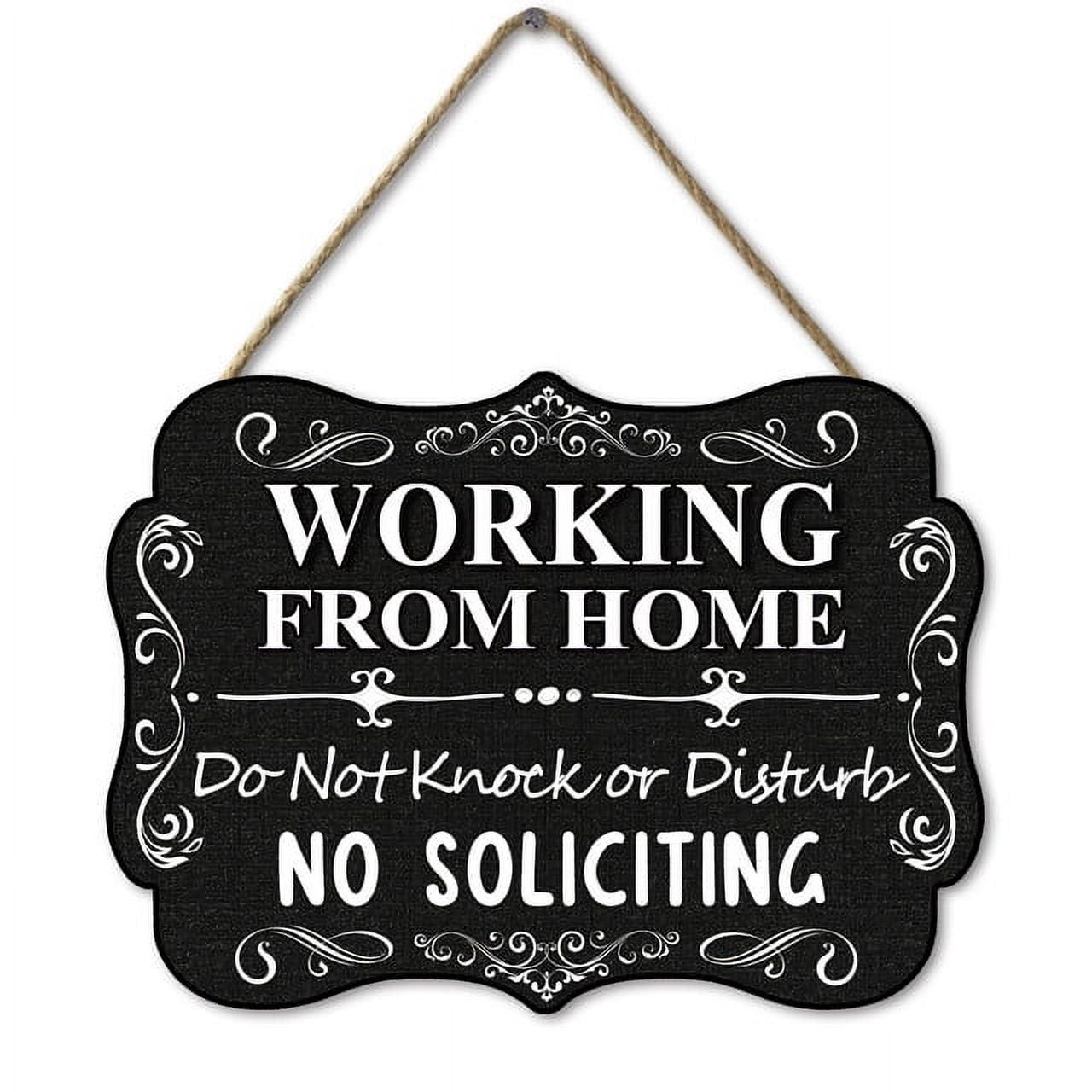 Ymaotrade Working from Home Sign Dibond Do Not Disturb Door Hanger Sign ...
