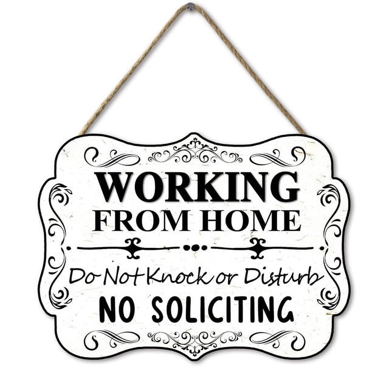 Ymaotrade Working from Home Sign Dibond Do Not Disturb Door Hanger Sign ...