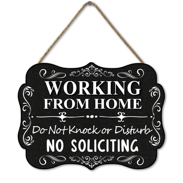 Ymaotrade Working from Home Sign Dibond Do Not Disturb Door Hanger Sign ...