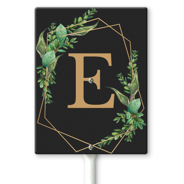 Ymaotrade Wreaths Black Monogram Letter E Yard Sign with Stakes 8in× ...
