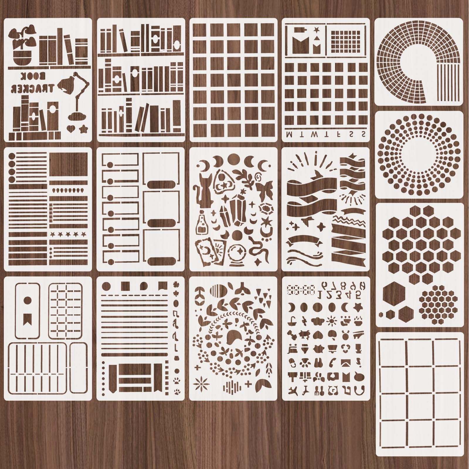 Ymapinc 16 Pcs Journaling RRF12 Stencils Supplies, Journaling Supplies ...