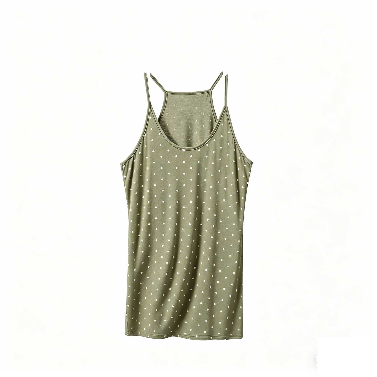 Ymauqau Women's Plus Size Tank Tops Spaghetti Strap Scoop Neck ...